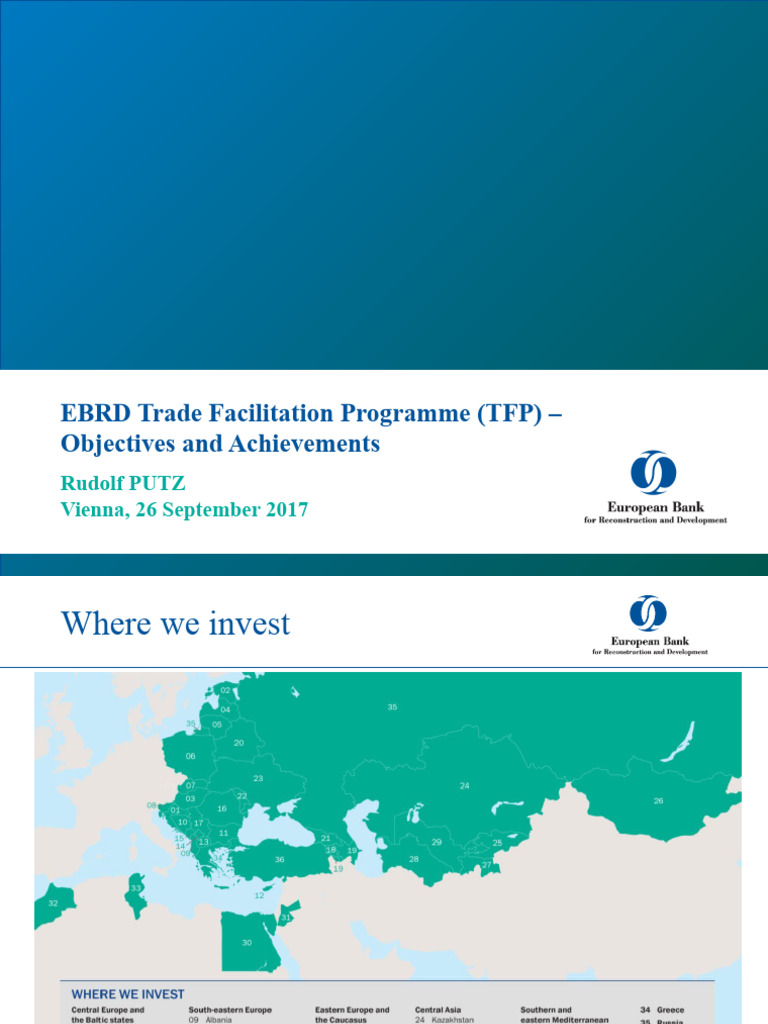 EBRD TFP Rudolf Putz Vienna 26 Sept 2017 | PDF | Banks | Business