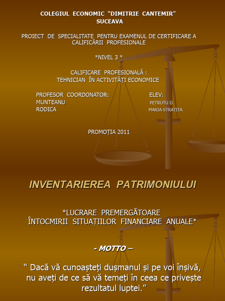 Inventarierea Patrimoniului | PDF