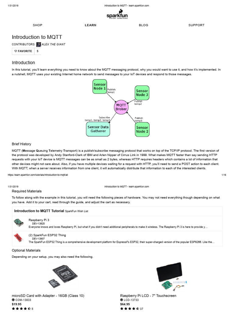 Introduction To MQTT | PDF | Application Layer Protocols | Computer Data