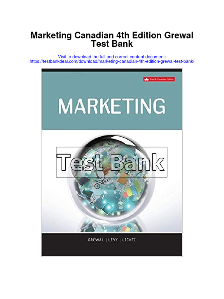Marketing Canadian 4th Edition Grewal Test Bank | PDF | Marketing ... Marketing Canadian 4th Edition Grewal Test Bank | PDF | Marketing ...