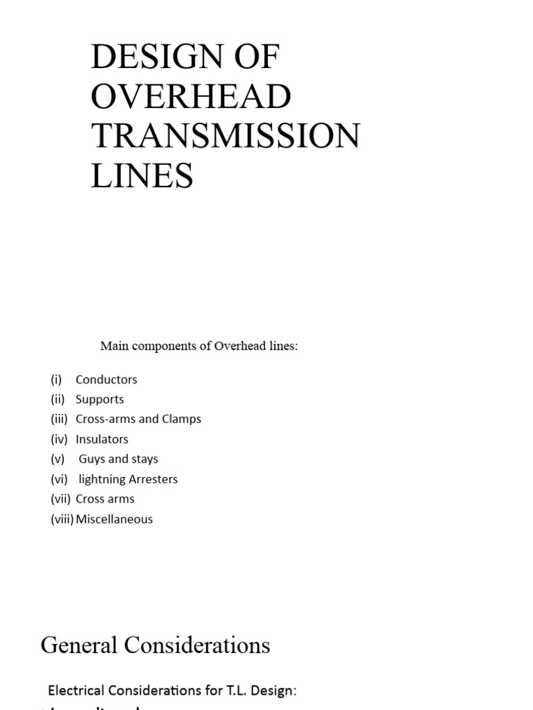 Overhead Transmission Line Design Guide | PDF | Insulator (Electricity ...