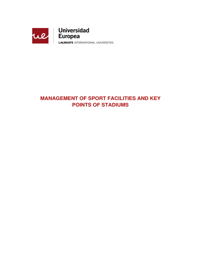 Management of Sport Facilities and Key Points of Stadiums | Download Free PDF | Accessibility ...