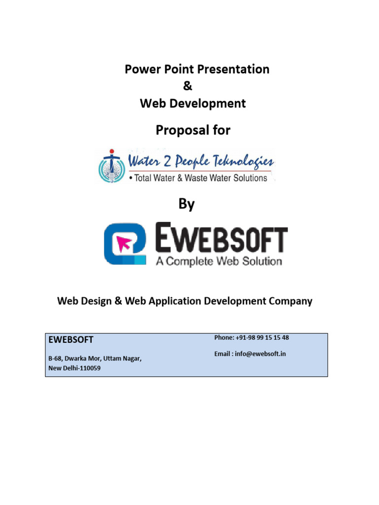 Power Point Presentation & Web Development Quotation For w2p | PDF ...