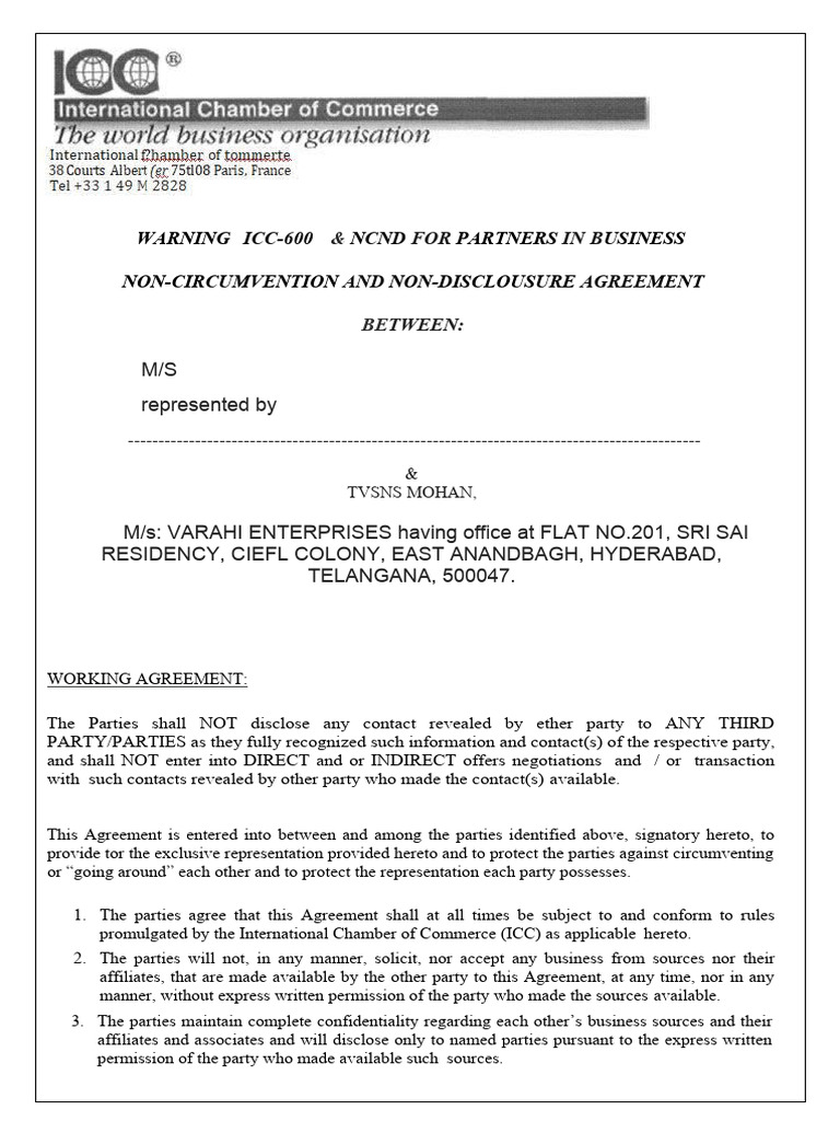 NCND Agreement | PDF | Private Law | Common Law