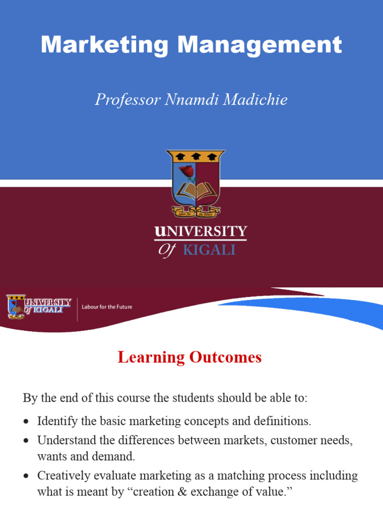 EMBA-Marketing-Marketing Management Session 1 Introduction | PDF ...