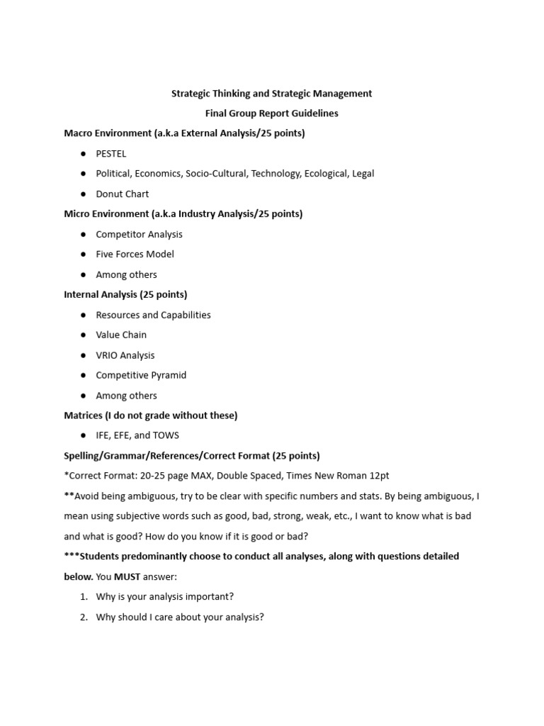 Group Assignment Guidelines | PDF