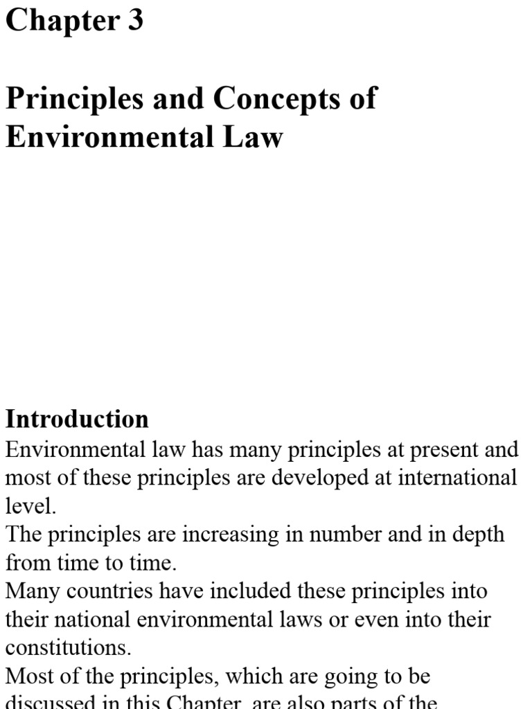 Principles of Environmental Law Explained | PDF | Self-Improvement ...