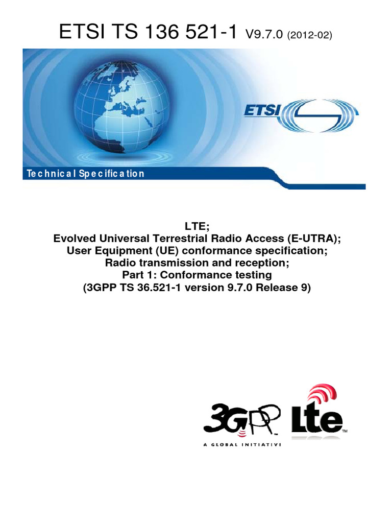 Ts 13652101v090700p | PDF | 3 Gpp | Lte (Telecommunication)