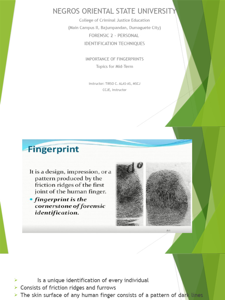 Importance of Fingerprints in Forensics | PDF | Fingerprint | Gel ...