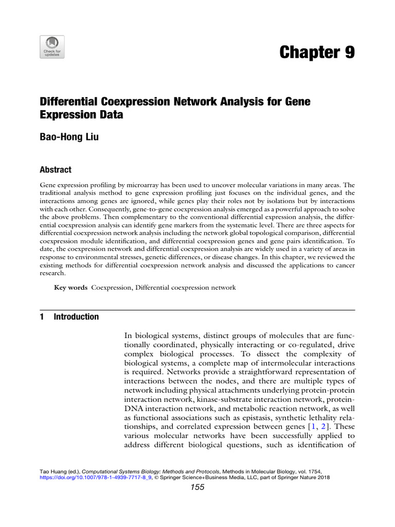 Differential Coexpression Network Analysis For Gene Expression Data | PDF | Protein–Protein ...