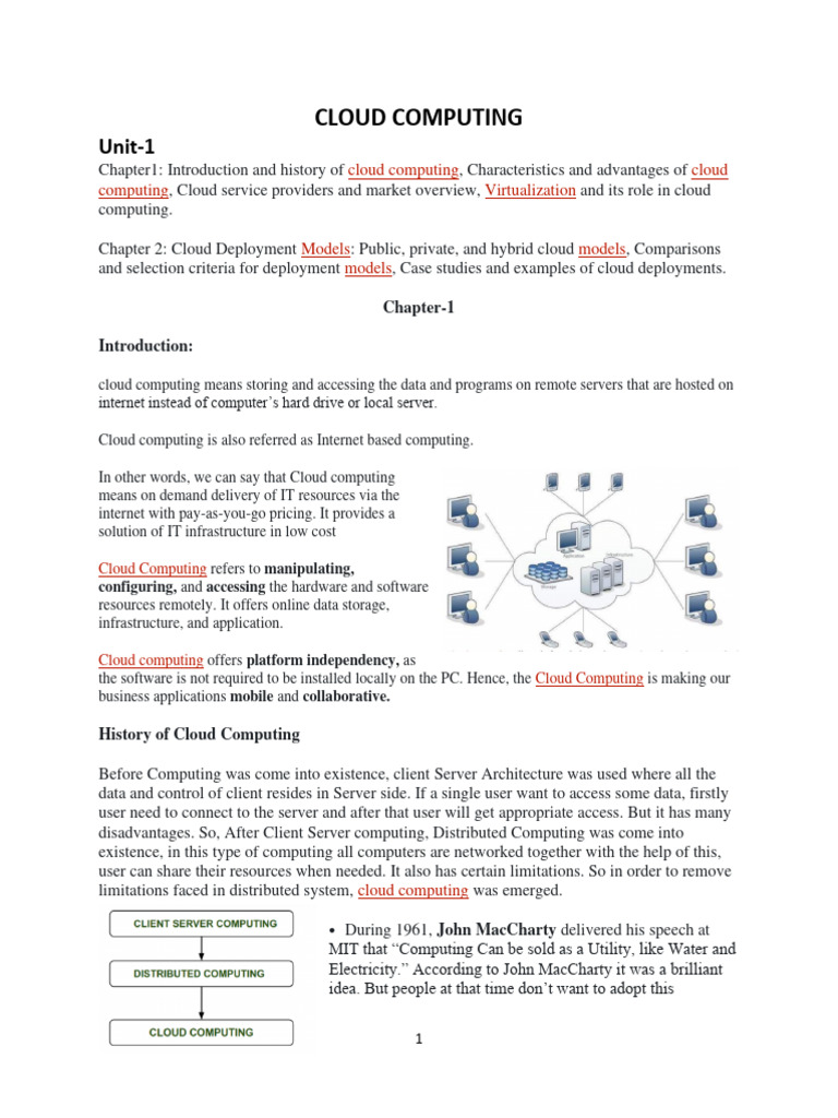 Cloud Computing-1 | PDF | Cloud Computing | Virtualization