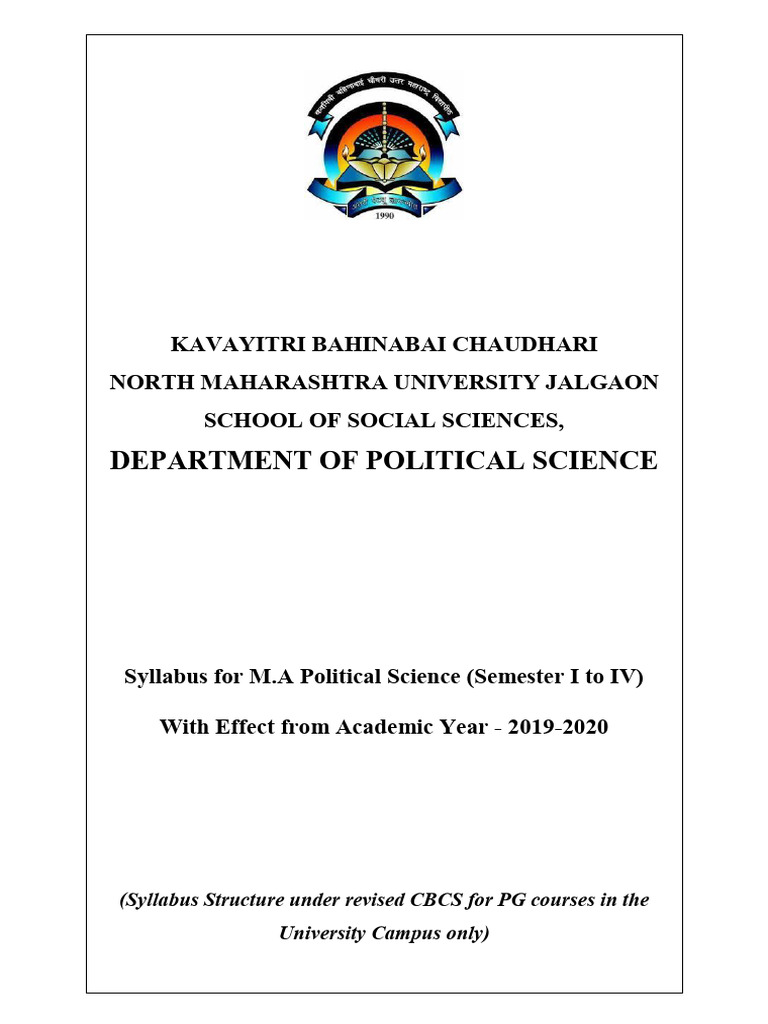 M.A. Political Science Syllabus 2019-20 | PDF | Public Administration ...