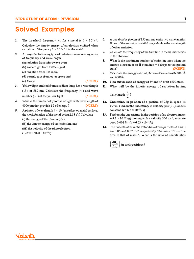Structure of An Atom | PDF