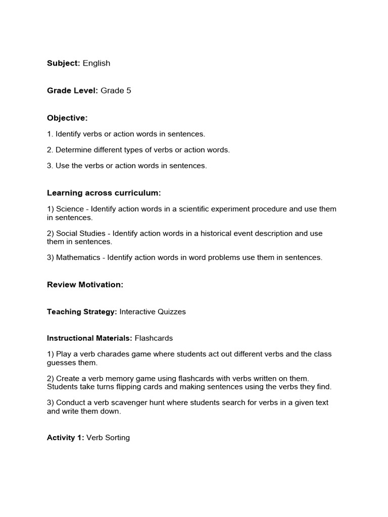 Lesson Plan | PDF | Lesson Plan | Question