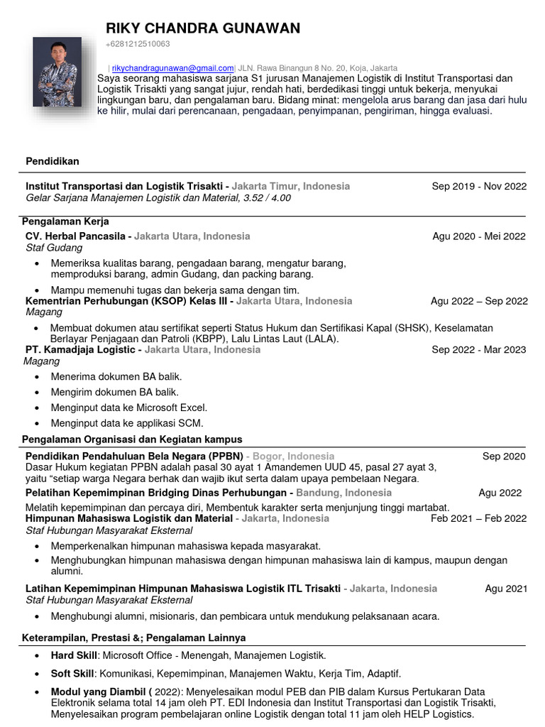 CV - Riky Chandra Gunawan | PDF
