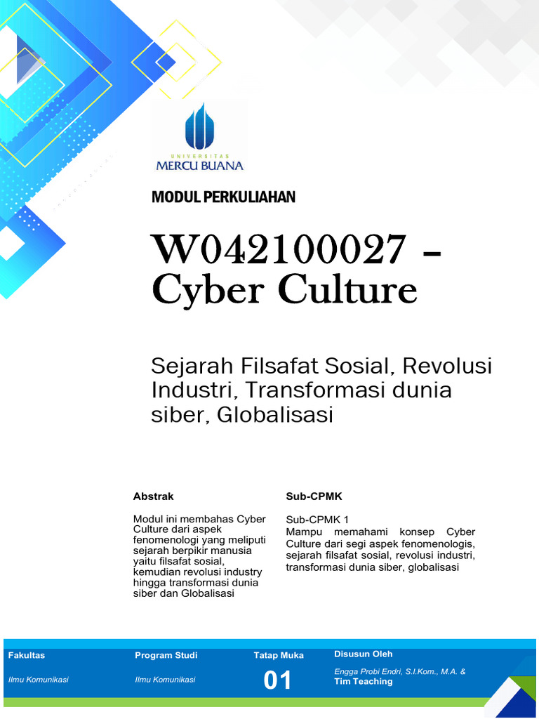 Modul 1 Cyber Culture | PDF