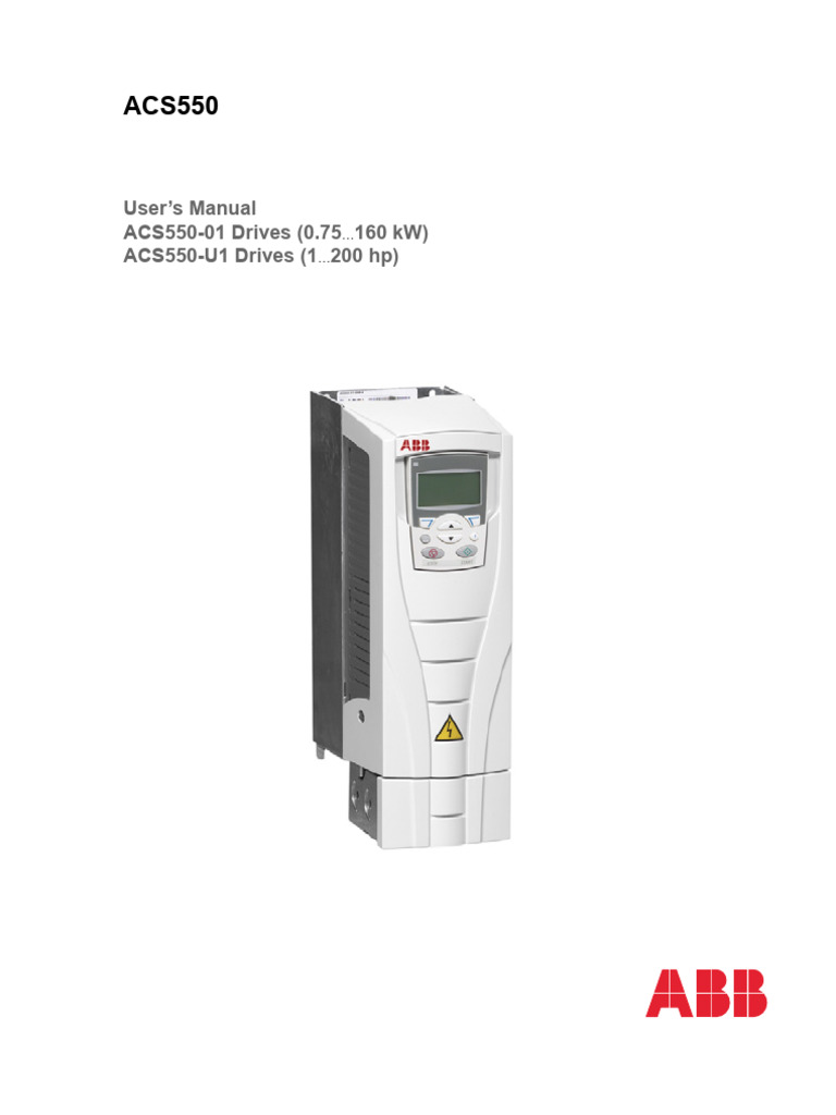 ACS550 User Manual | PDF | Electrical Wiring | Electrical Connector