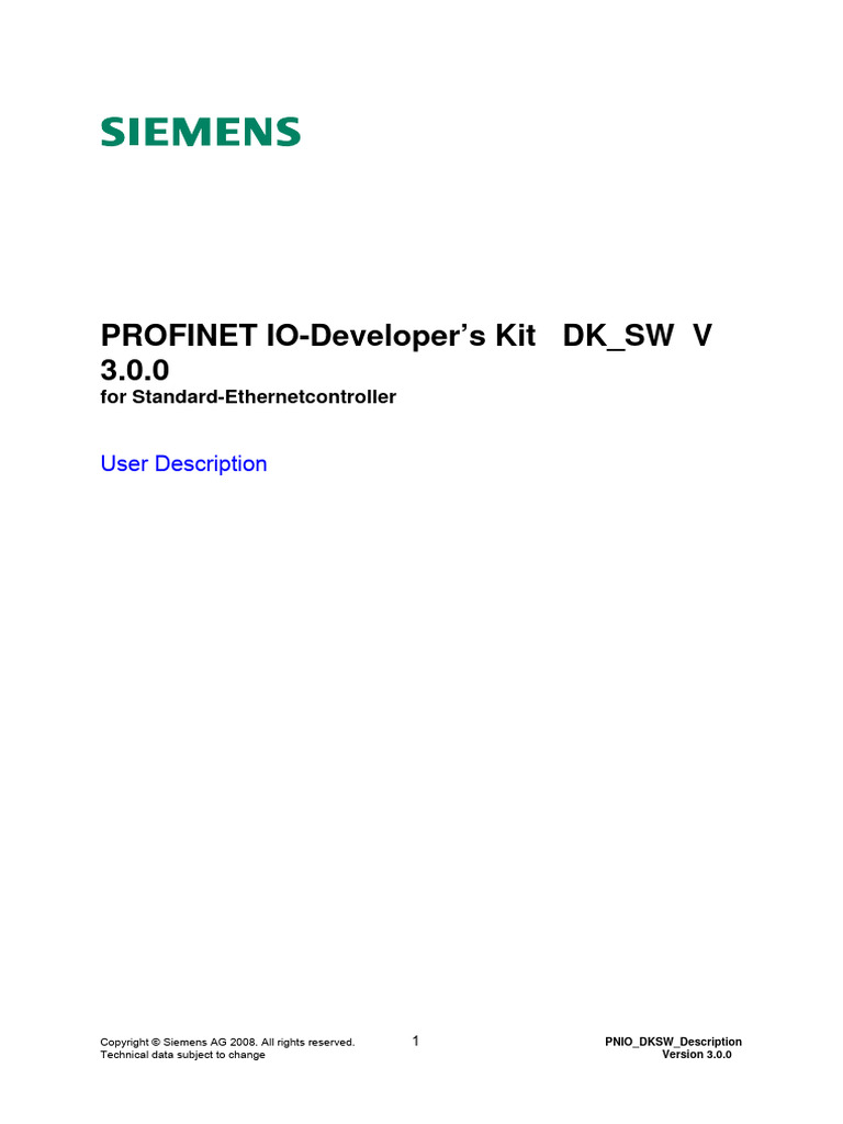 PNIO DKSW Description V300 | PDF | Computer Science | Computer Networking