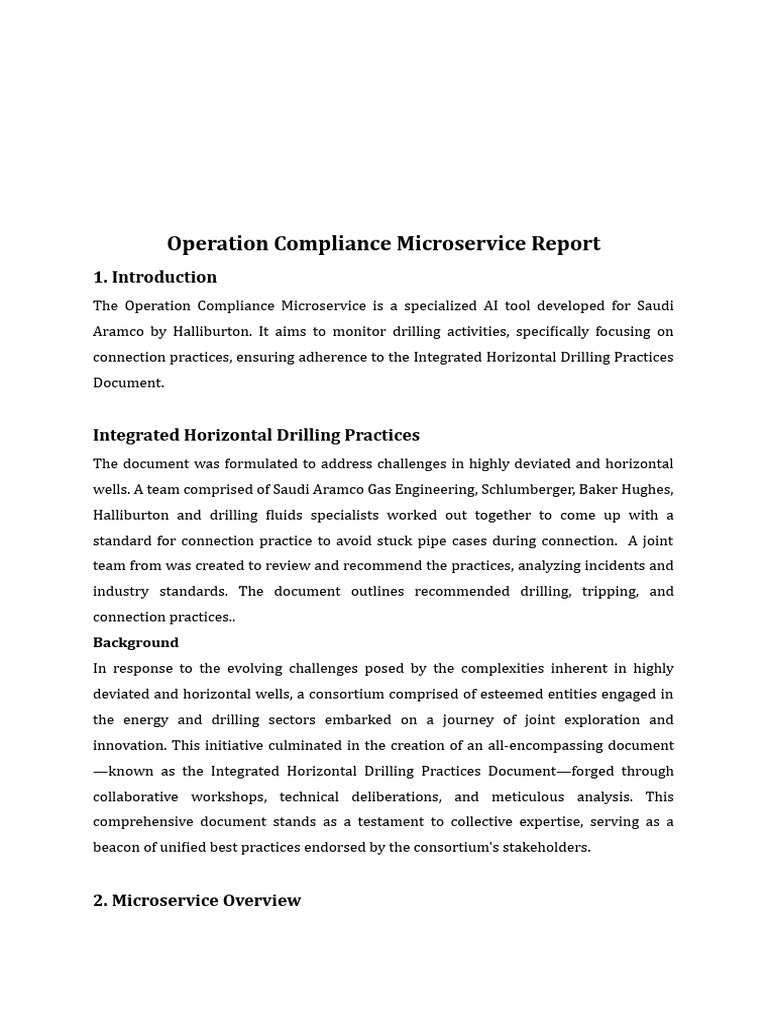 Operation Compliance Microservice Report | PDF | Regulatory Compliance ...