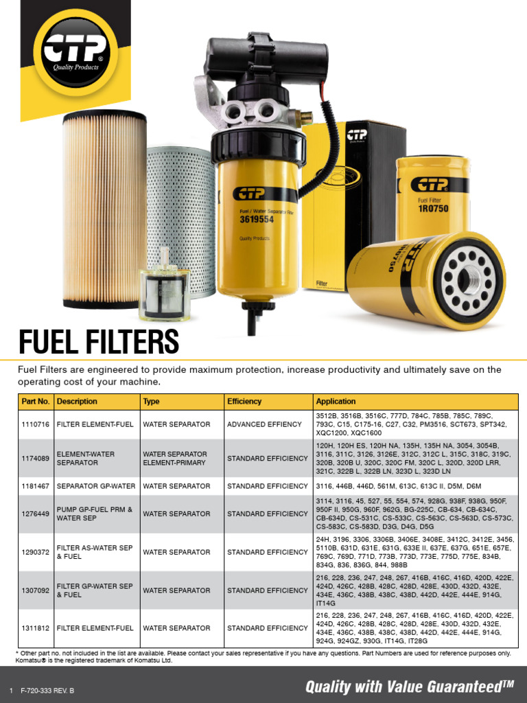 Cat® Fuel Filters | PDF