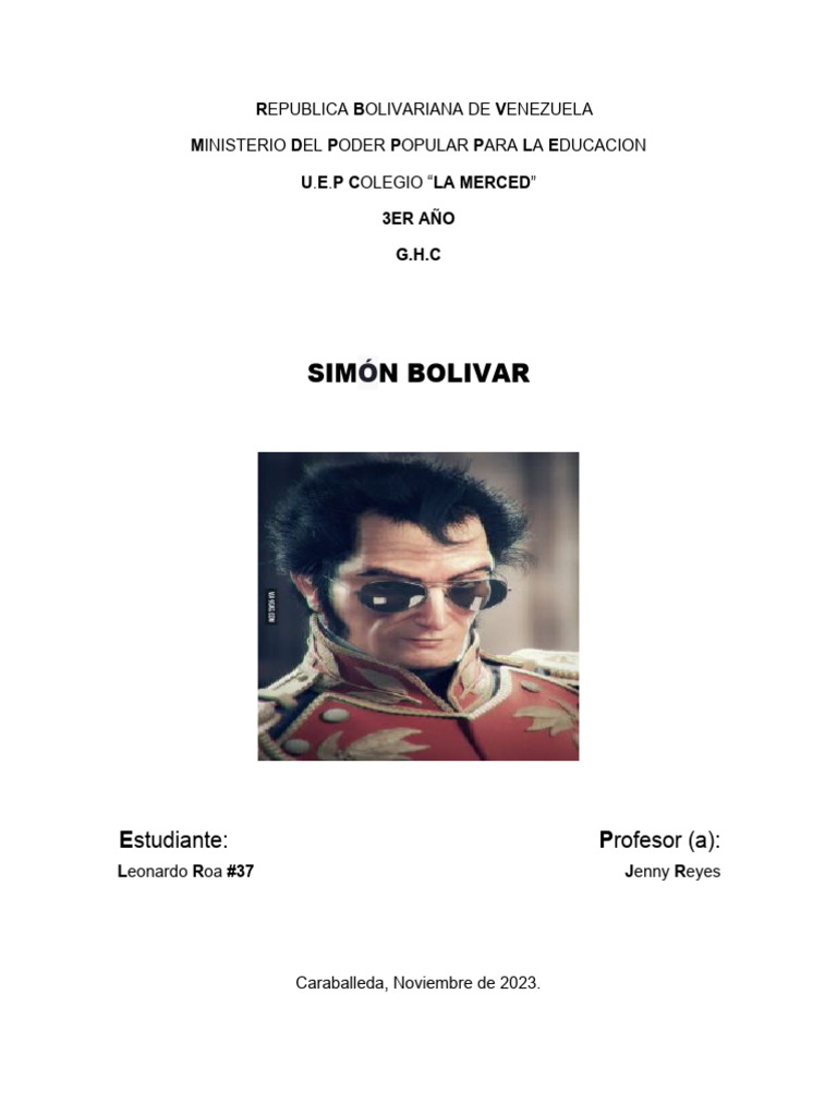 Simon Bolivar | PDF