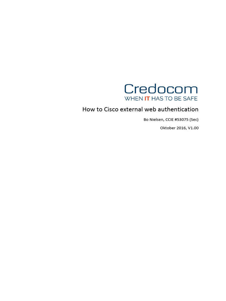 Cisco External Web Auth Guide | PDF | Radius | World Wide Web
