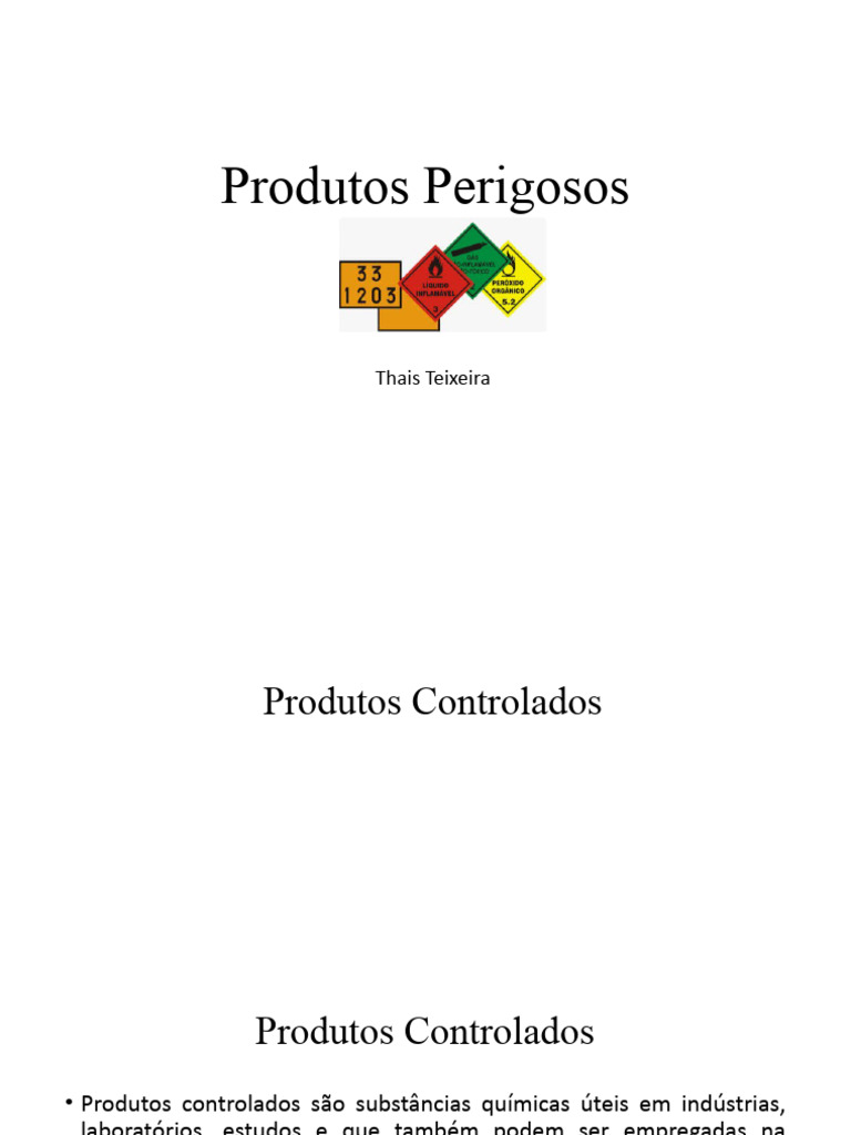Produtos Controlados e Licenças Necessárias | PDF | Veneno | Química