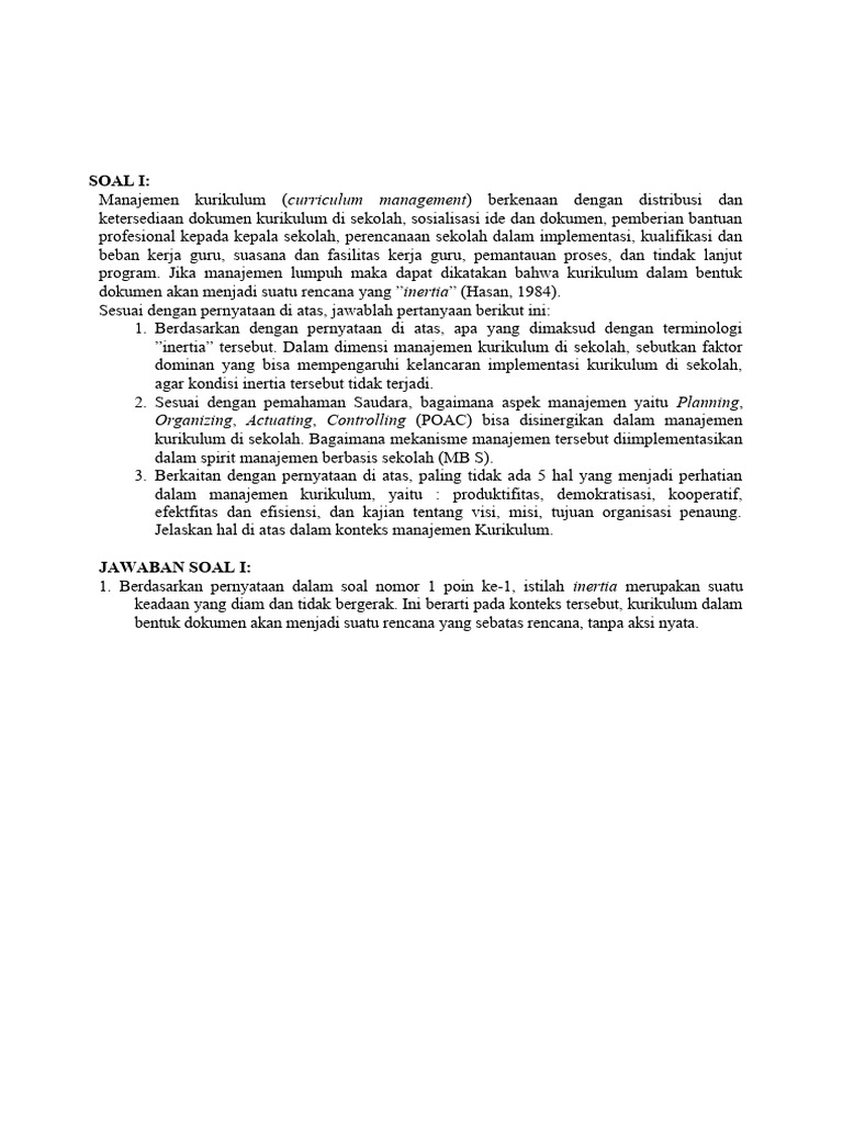 Bahan UTS Mankur | PDF