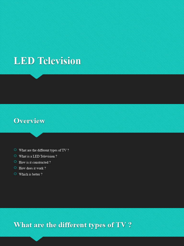 LED Television | PDF | Backlight | Liquid Crystal Display