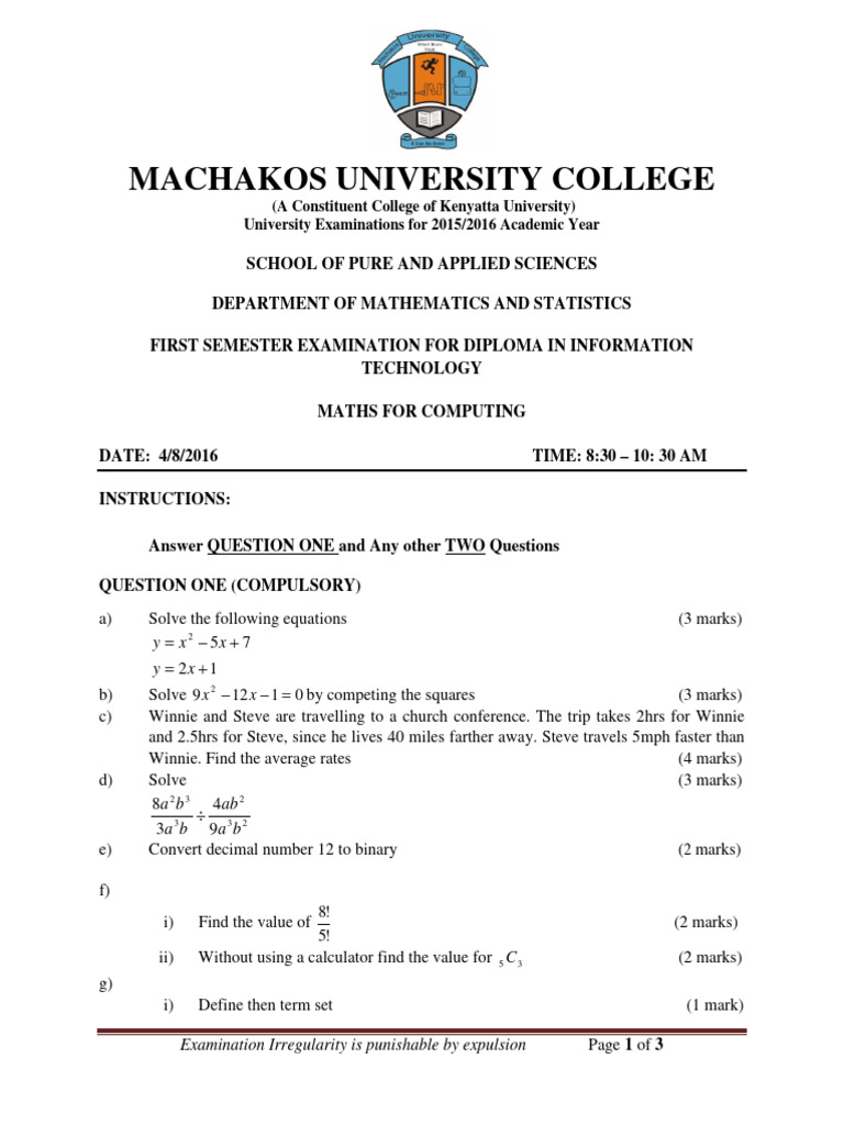 Math For Computing | PDF | Mathematics | Matrix (Mathematics) Math For Computing | PDF | Mathematics | Matrix (Mathematics)