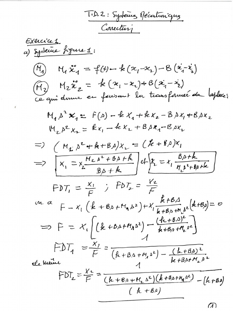 TD2 Systèmes Mécatroniques Correction | PDF