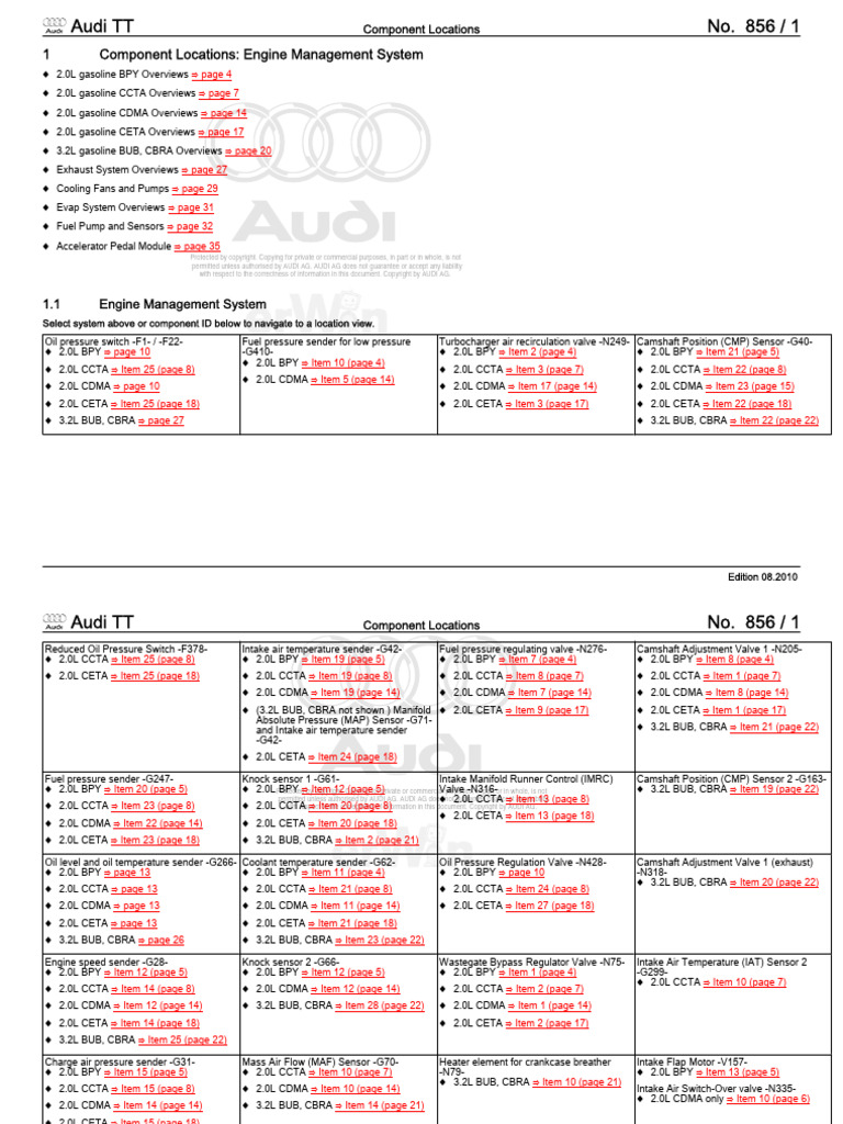 Component Locations | PDF | Throttle | Ignition System