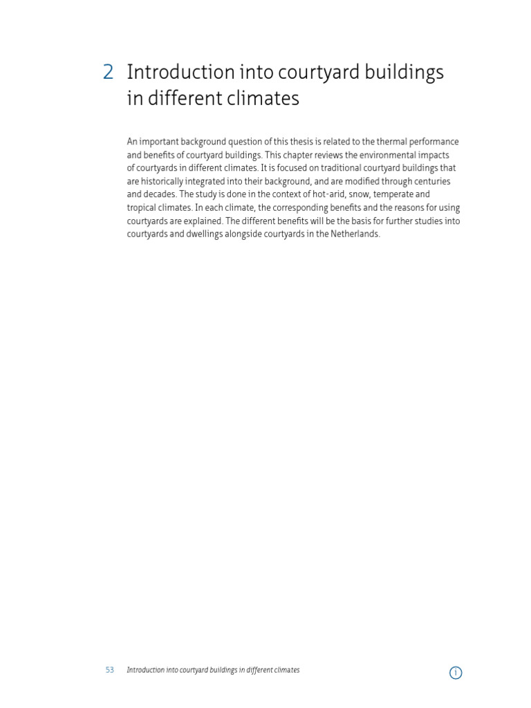 Courtyard Buildings & Climate Impact | PDF | Efficient Energy Use ...