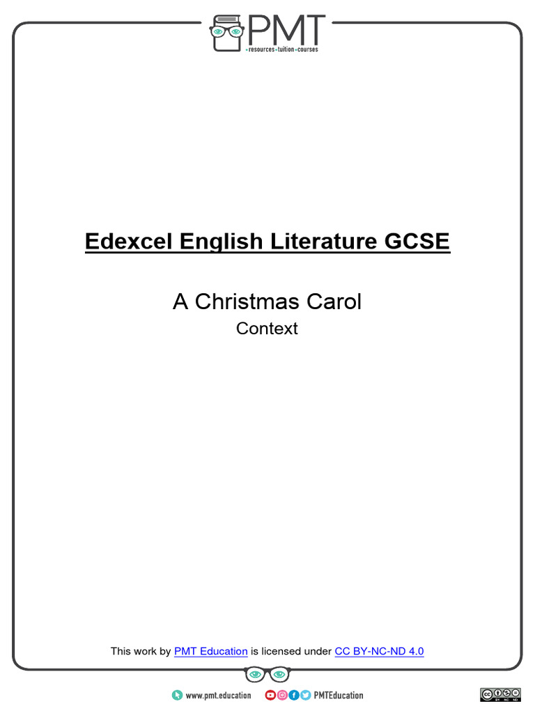 Context - A Christmas Carol - Edexcel English Literature GCSE ...