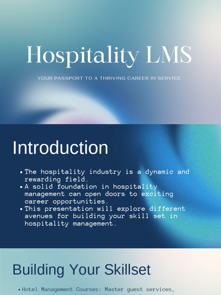 Hospitality LMS: Your Passport To A Thriving Career in Service | PDF ...