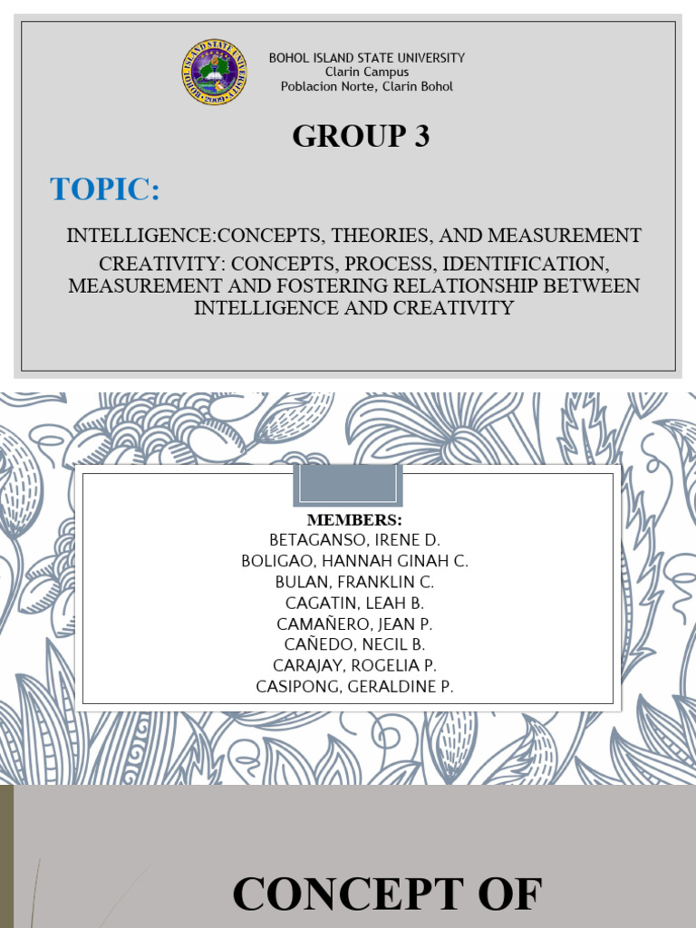 Group 3 Report | PDF | Intelligence | Creativity
