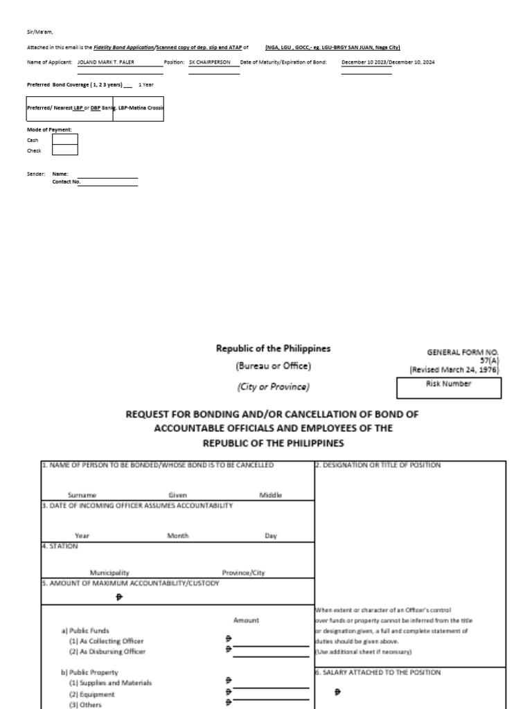 BOND FORMS-blank | PDF | Postage Stamp | Bonds (Finance)