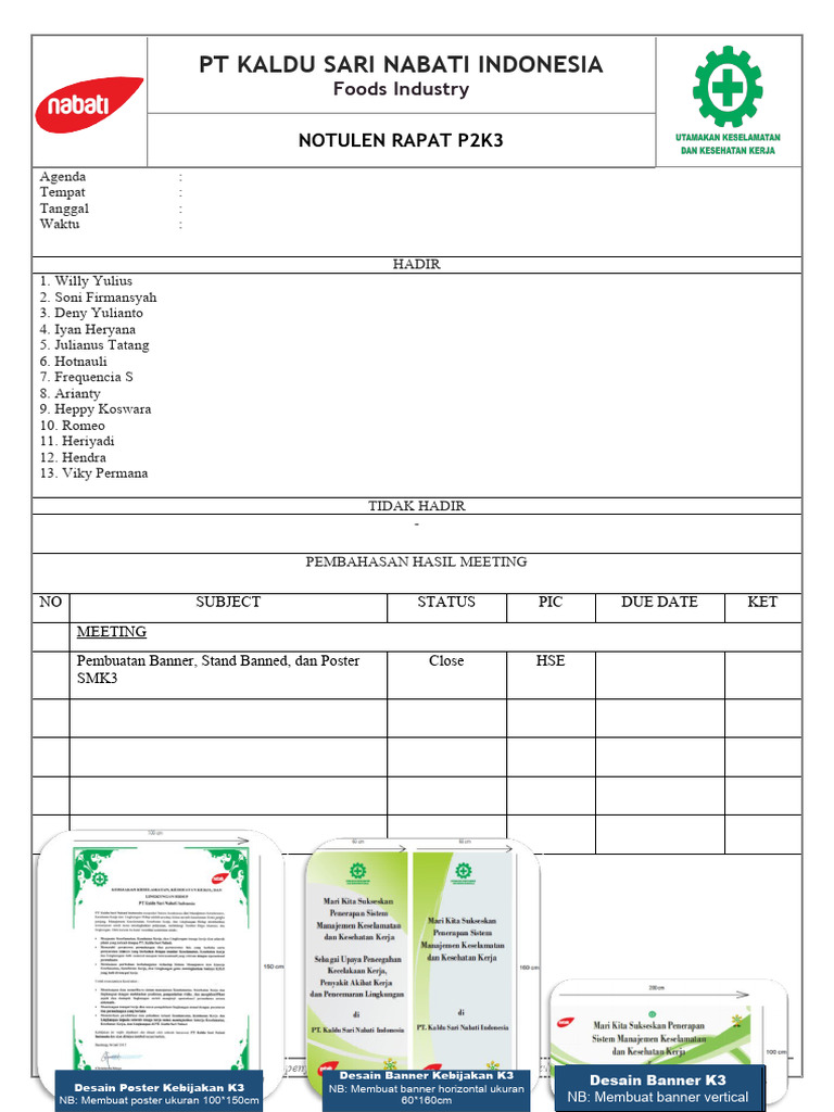 NOTULEN Desain Safety First | PDF