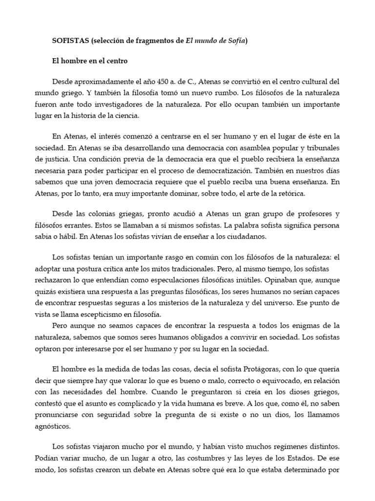 Sofistas | PDF | Verdad