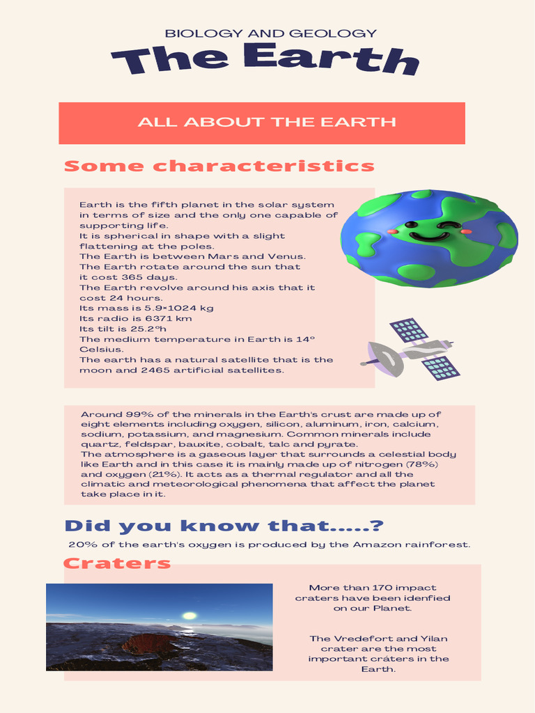 The Earth: Some Characteristics | PDF | Earth | Mars