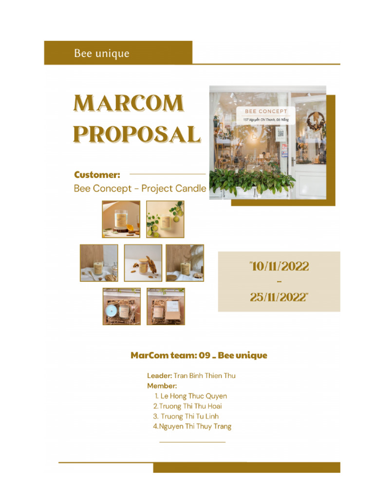 Bee Unique Marcom Proposal | PDF