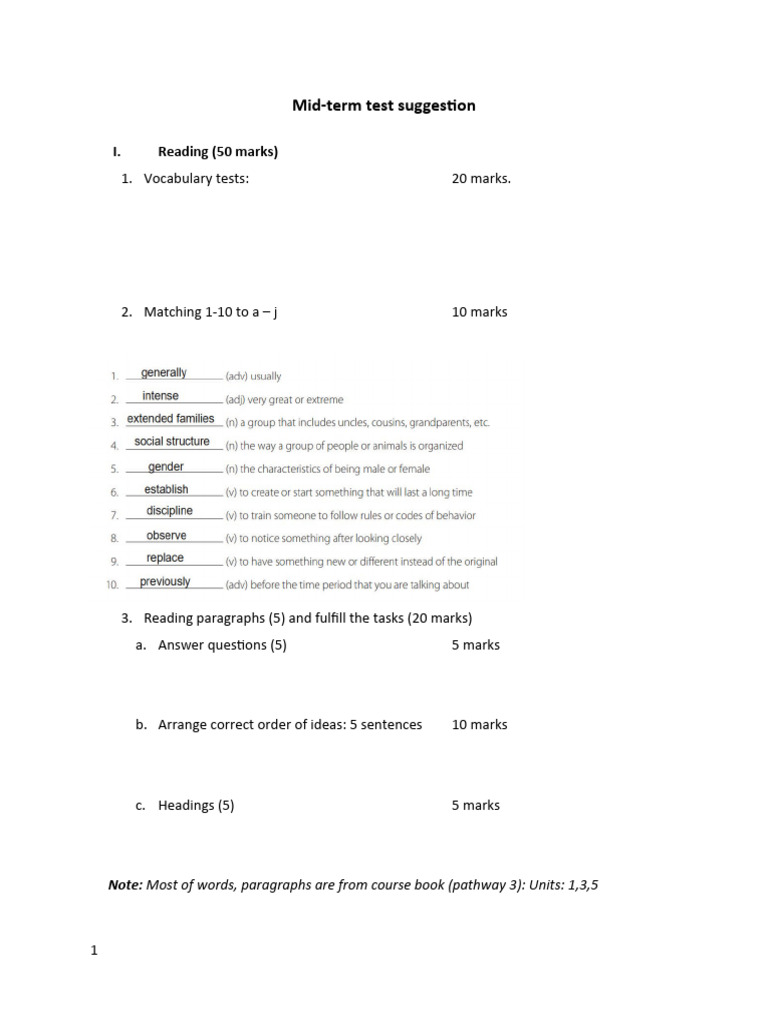 Mid Term Test R W 2 Pdf