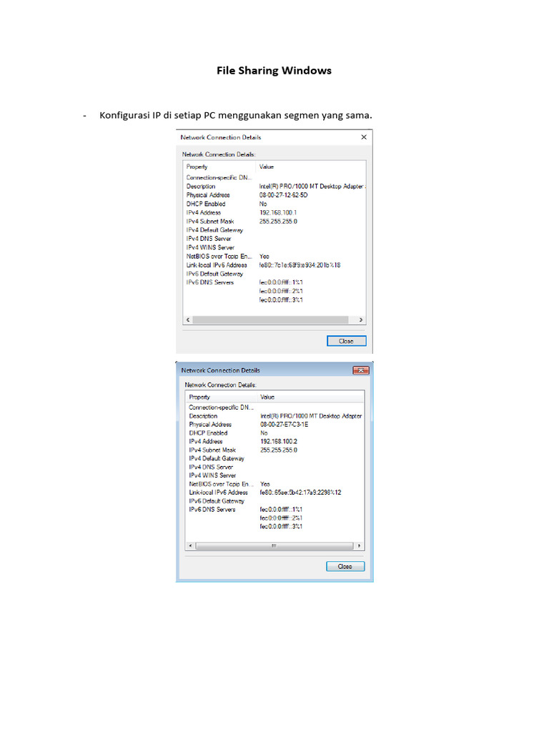 File Sharing Windows | PDF