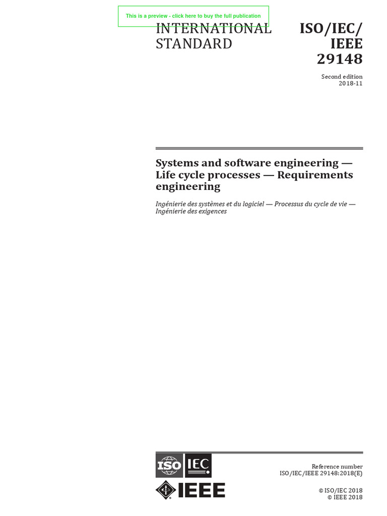 Info Isoiecieee29148 (Ed2.0) en | PDF | Software Engineering | Systems Engineering