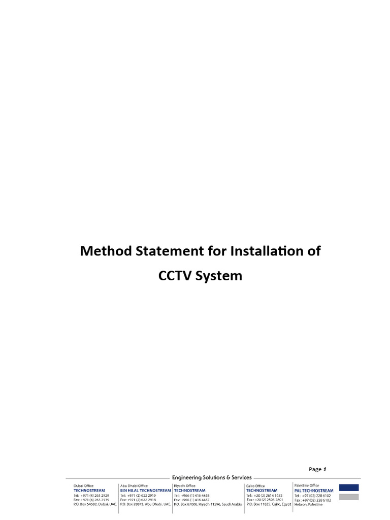 MS For Installation of CCTV System | PDF