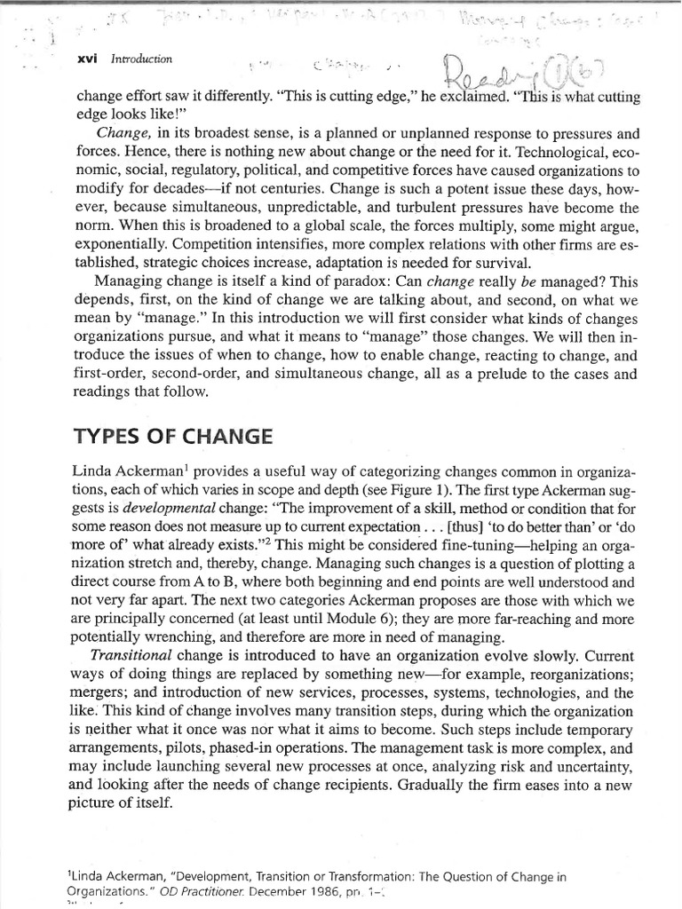 Article1 (B) - Types of Change (CHP 2) | PDF
