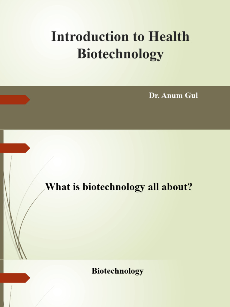 1 Introduction To Health Biotechnology | PDF