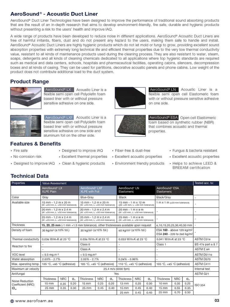Aerosound - LXF | PDF | Duct (Flow) | Secondary Sector Of The Economy