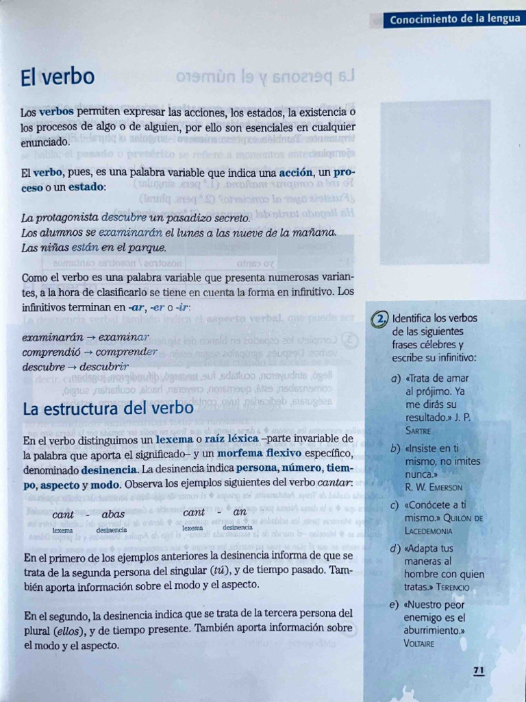 Guía Completa del Verbo en Español | PDF | Verbo | Unidades Semánticas