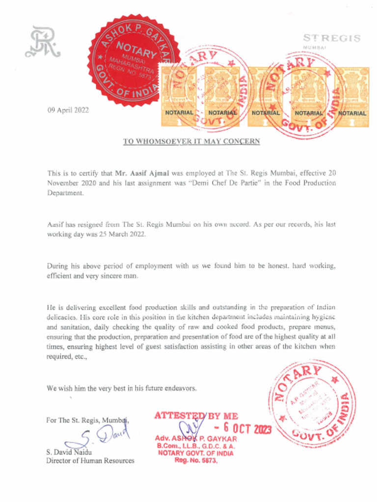 Experience Letter | PDF